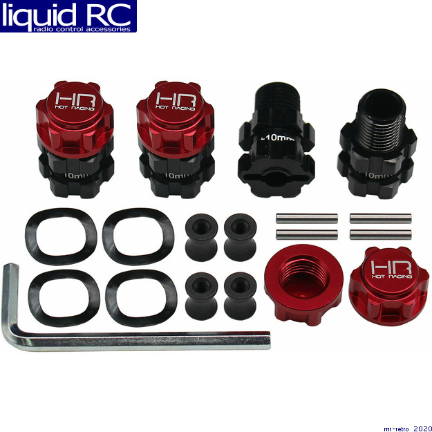 ATF117XT02 Aluminum Heavy Duty 17mm Hex Hubs 10mm Offset Arrma 1/10 4x4 ...