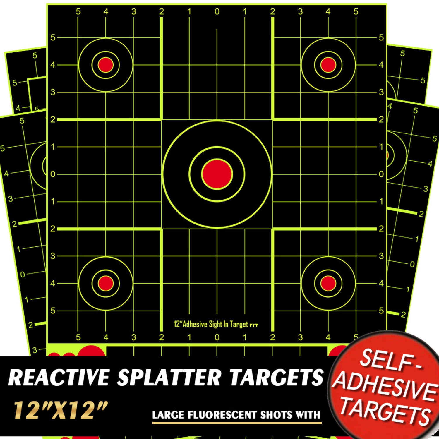 ATFLBOX 50pcs 12 x12 inch Splatter Paper Shooting Target, Shoot and see ...