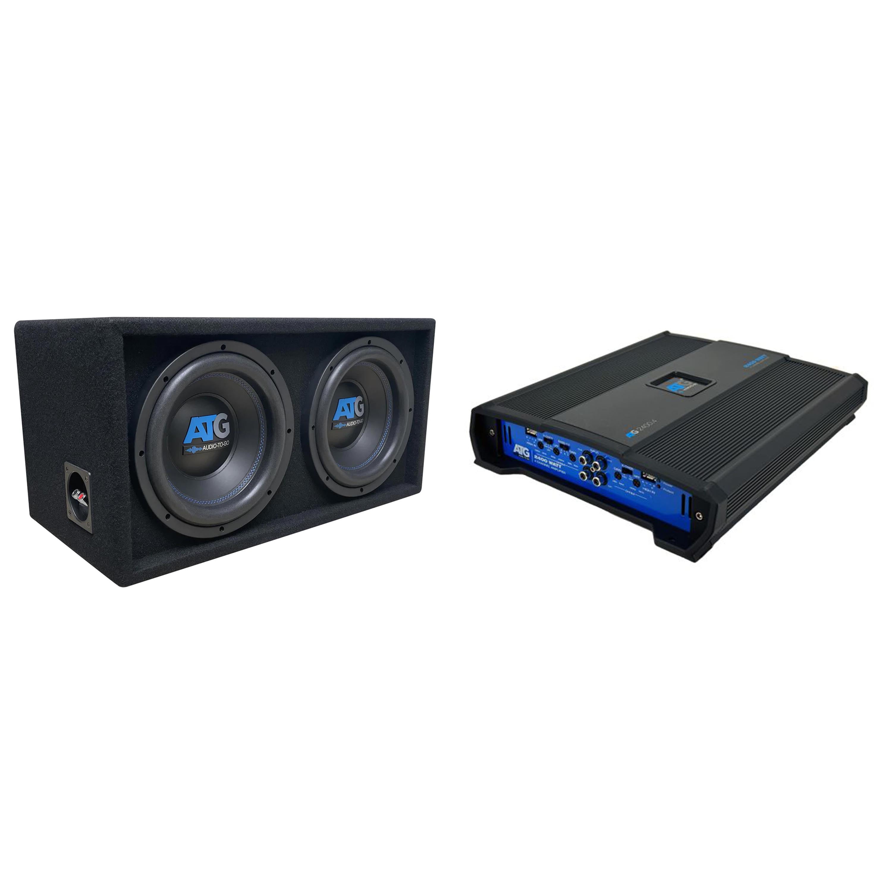 ATG Audio Dual 12 Inch Ported Subwoofer Enclosure with 2400 Watt ...