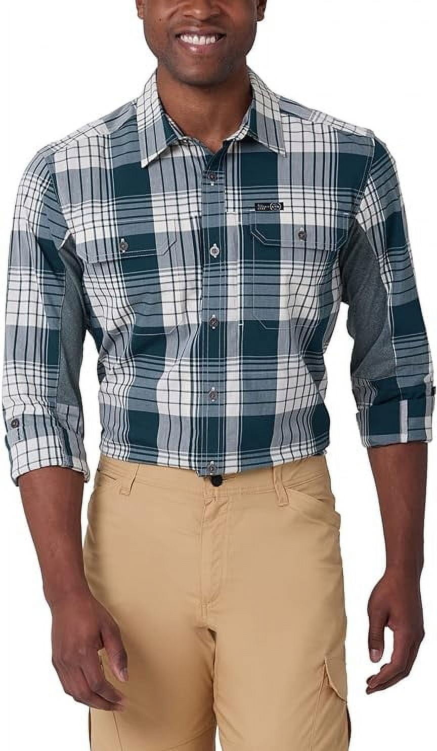 ATG by Wrangler Men's Classic Fit Shirt, UPF 30, Ventilated & Extra ...