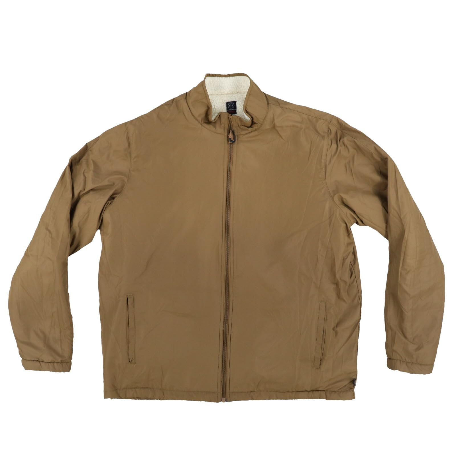 ATG by Wrangler Men's Reversible Cabin Jacket Brown White Sherpa, XL ...