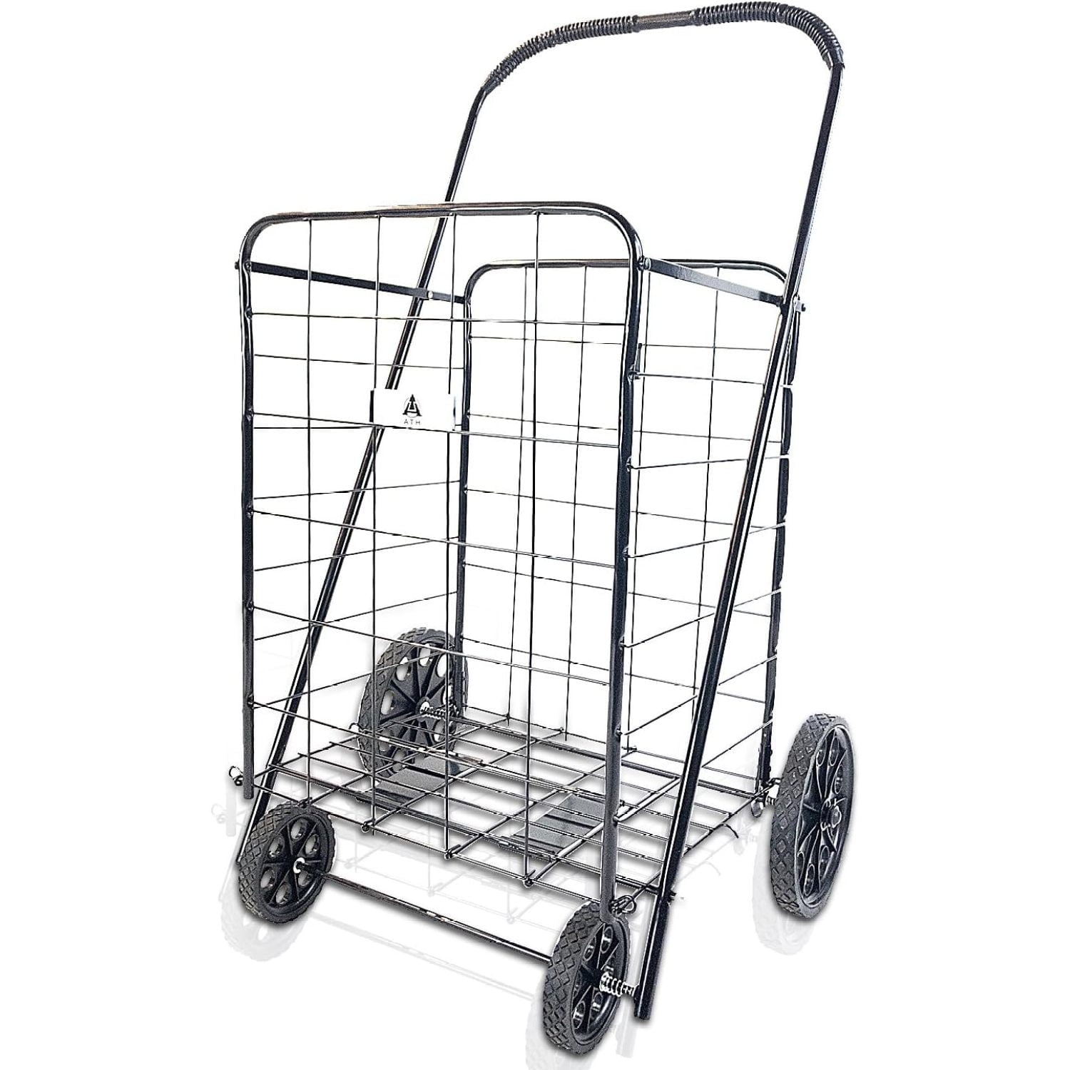 ATH Large Deluxe Rolling Utility / Shopping Cart - Stowable Folding ...