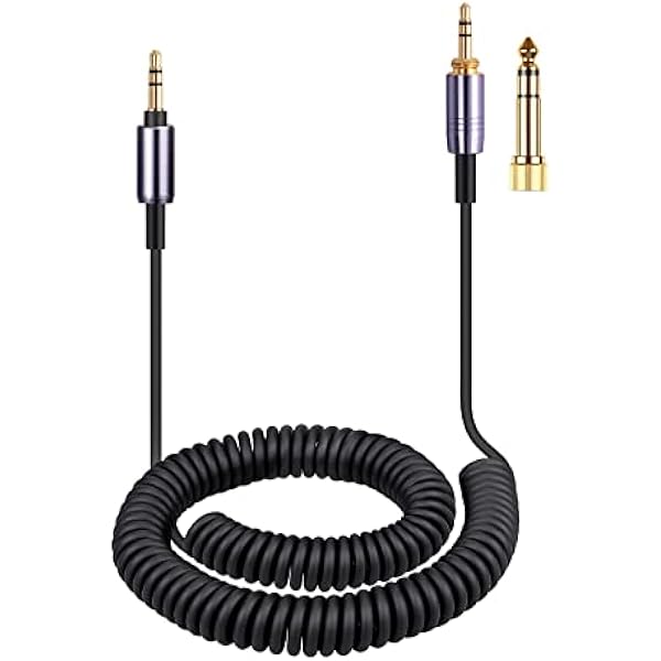 ATH-M50xBT Cable, Coiled Aux Cord Replacement for Audio Technica ATH ...