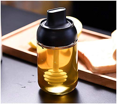 ATHA Honey Dispenser Bottle with Dipper Stick Spoon Honey Storage Glass ...