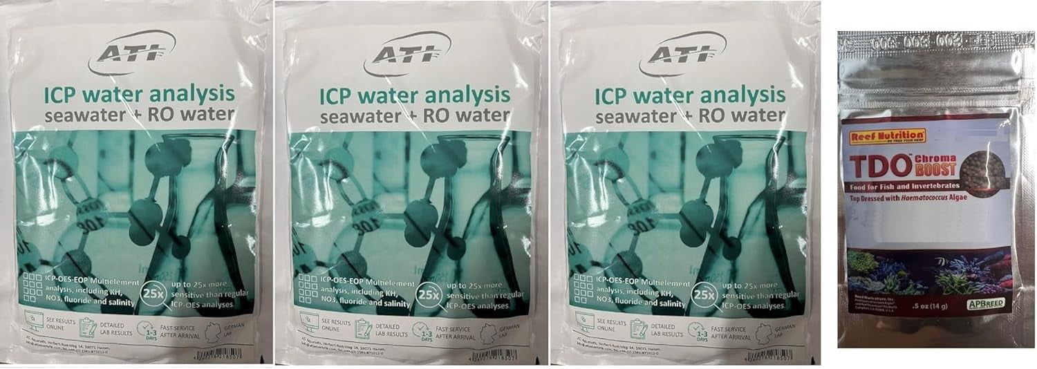 ATI ICP-OES Complete Saltwater Water Test Kit with PREPAID Shipping ...