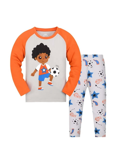 Toddler Kids Baby Boys Girls Pajamas Cartoon Cute Print Long Sleeve Top Trousers Outfits Set ...