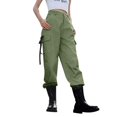 Atienubee Cargo Pants Women Daily Girls Trousers Waisted Loose Casual
