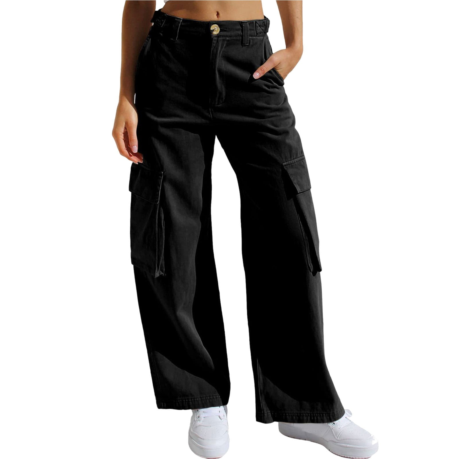Atienubee Cargo Pants Women Jeans Womens Pocket Workwear Fashion