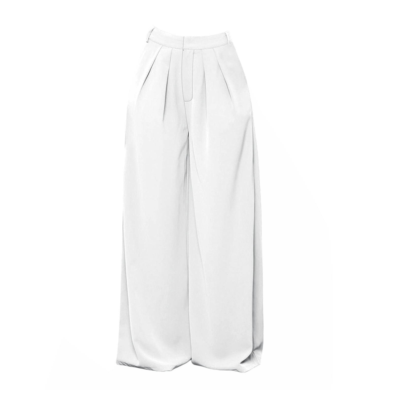 Atienubee Women Casual Pants Womens Loose Drawstring High Waist Pants