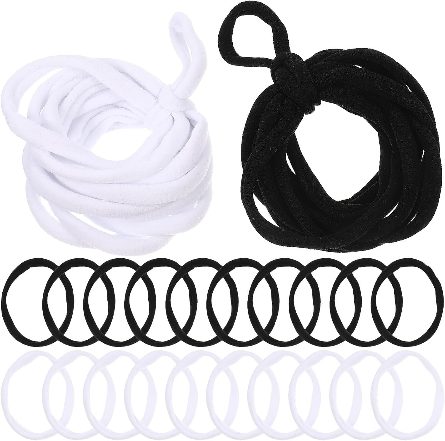 ATJIA 192pcs Weaving Loom Loops, Elastic Potholder Loops, Black and ...
