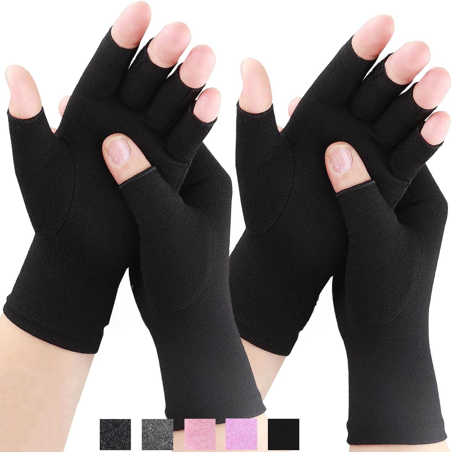 ATJIA 2 Pairs Compression Gloves for Women Men Hand Support Compression ...
