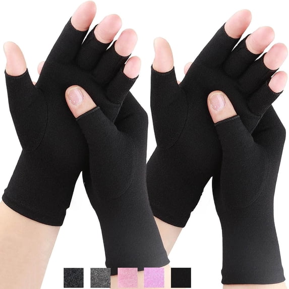 ATJIA 2 Pairs Compression Gloves for Women Men Hand Support Compression ...