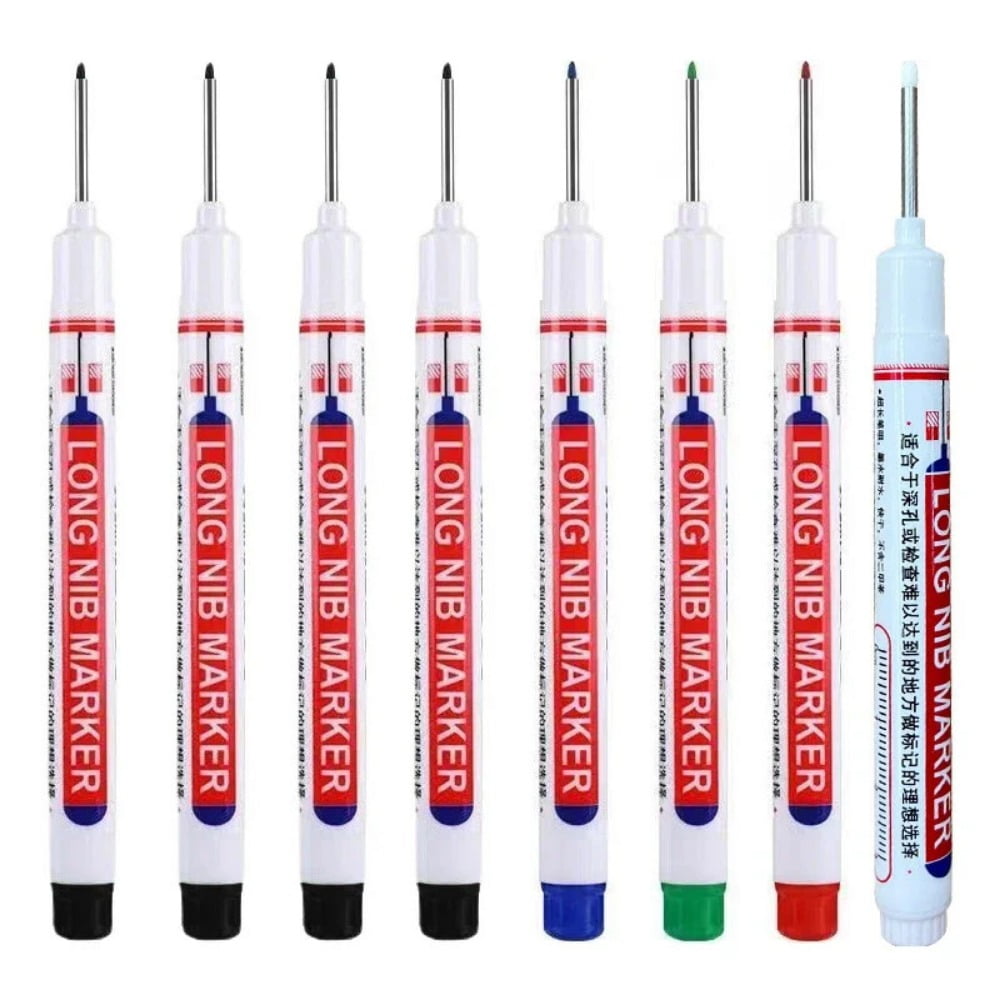 ATJIA 8 PCS Multi-Purpose Deep Hole Marker Deep Drill Hole Long Nib ...