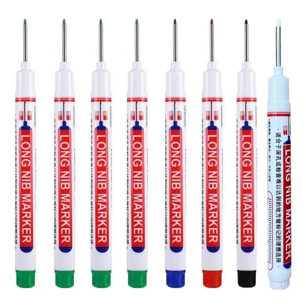 ATJIA 8 PCS Multi-Purpose Deep Hole Marker Deep Drill Hole Long Nib ...