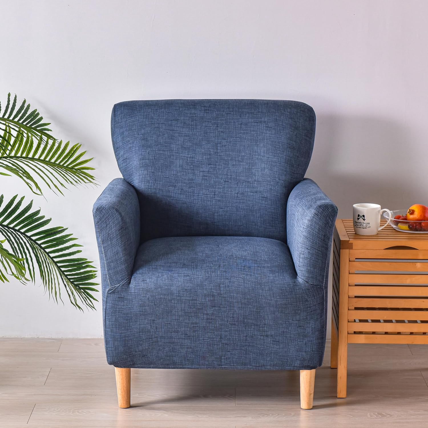 ATJIA Armchair Slipcover 1-Piece Jacquard Accent Chair Covers with Arms ...