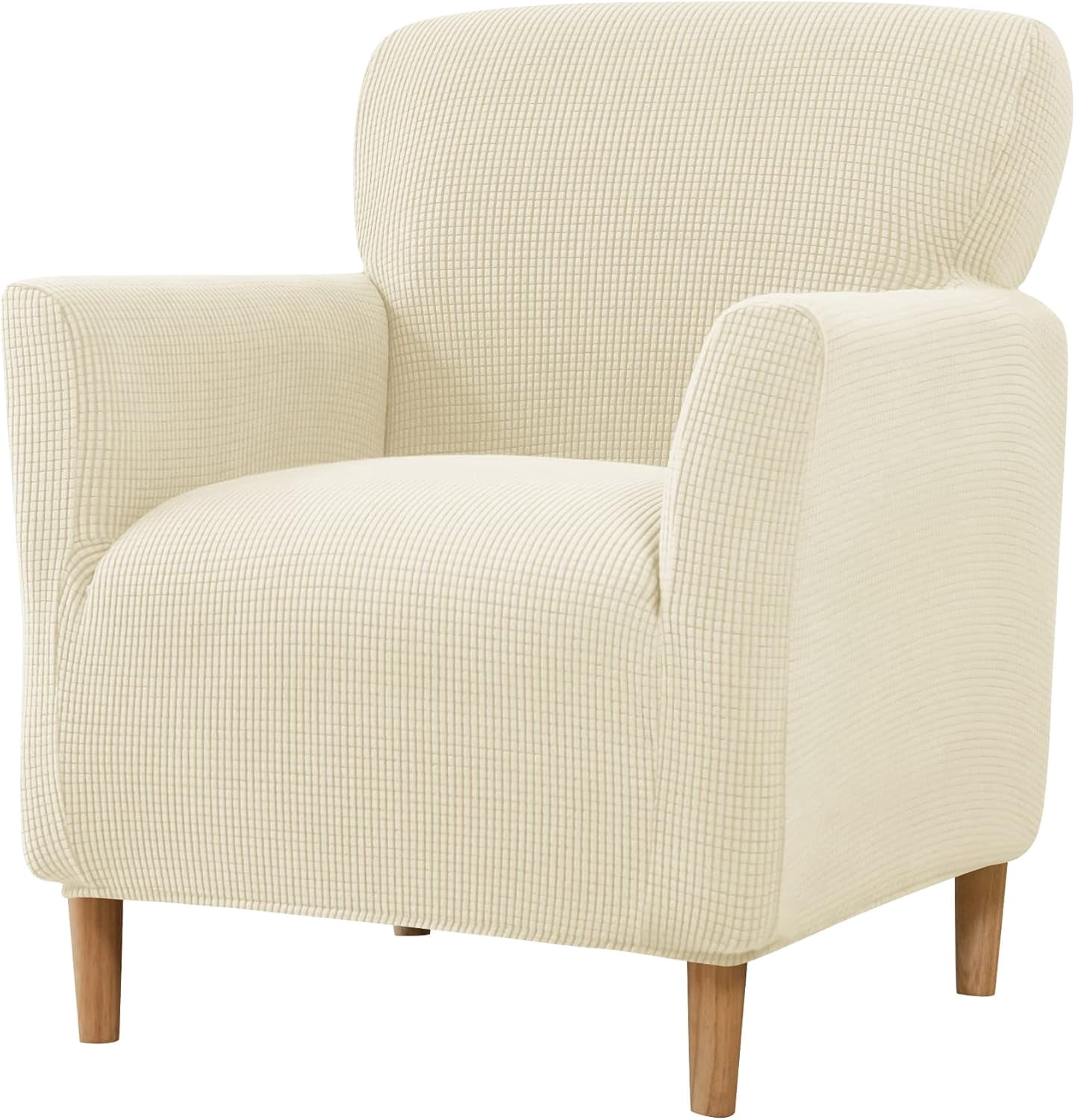 ATJIA Armchair Slipcover 1-Piece Jacquard Accent Chair Covers with Arms ...