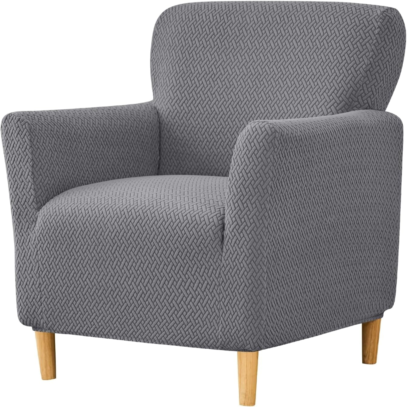 ATJIA Armchair Slipcover 1-Piece Stretch Chair Covers with Arms Printed ...