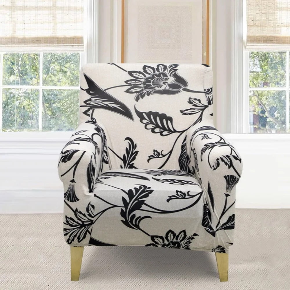 ATJIA Banquet Armchair Slipcover Printed Chair Covers with Arms Stretch ...