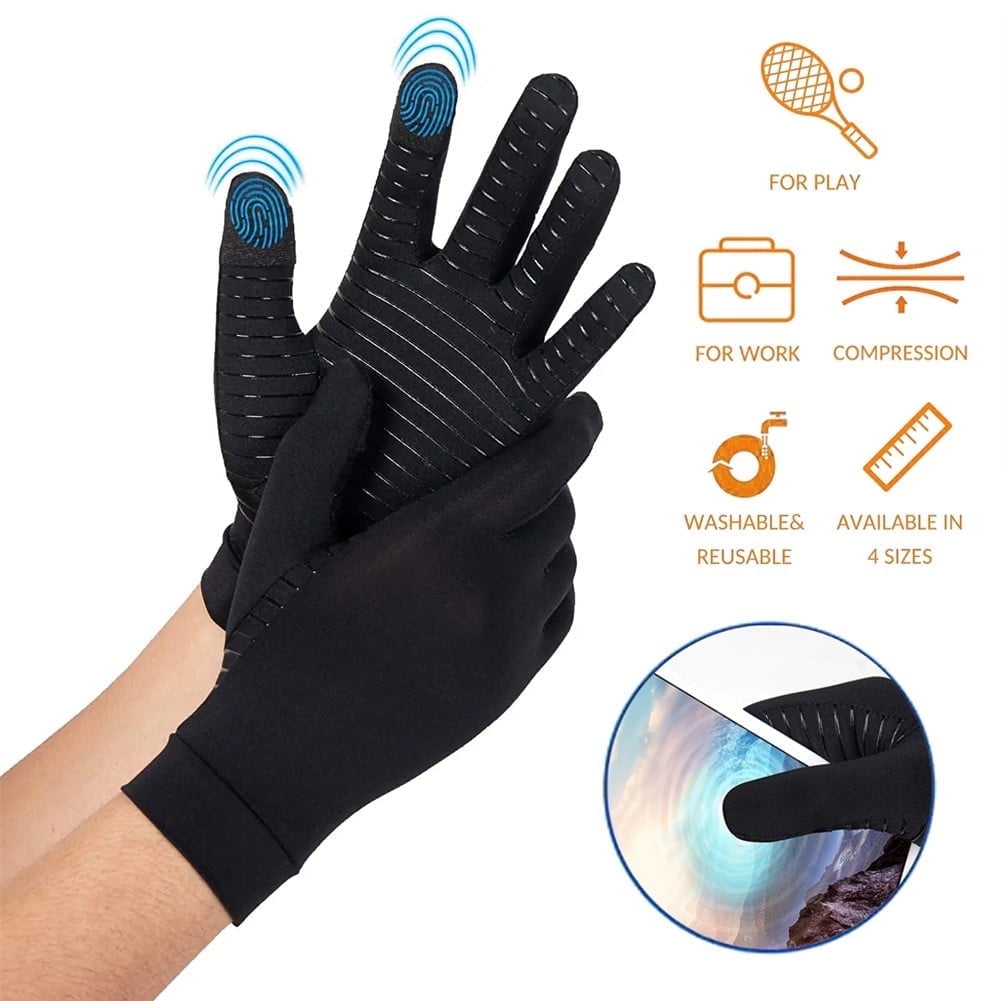 ATJIA Compression Full Finger Arthritis Gloves Copper Glove with Touch ...