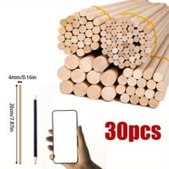 50Pcs Wooden Dowel Rods Unfinished Wood Dowels, Solid, Sanded - Walmart.com