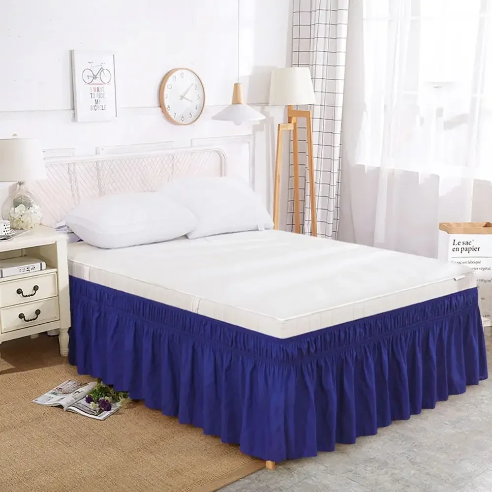 ATJIA Elastic Wrap Around Bed Skirt Dust Ruffle Smooth Soft Bed Frame ...