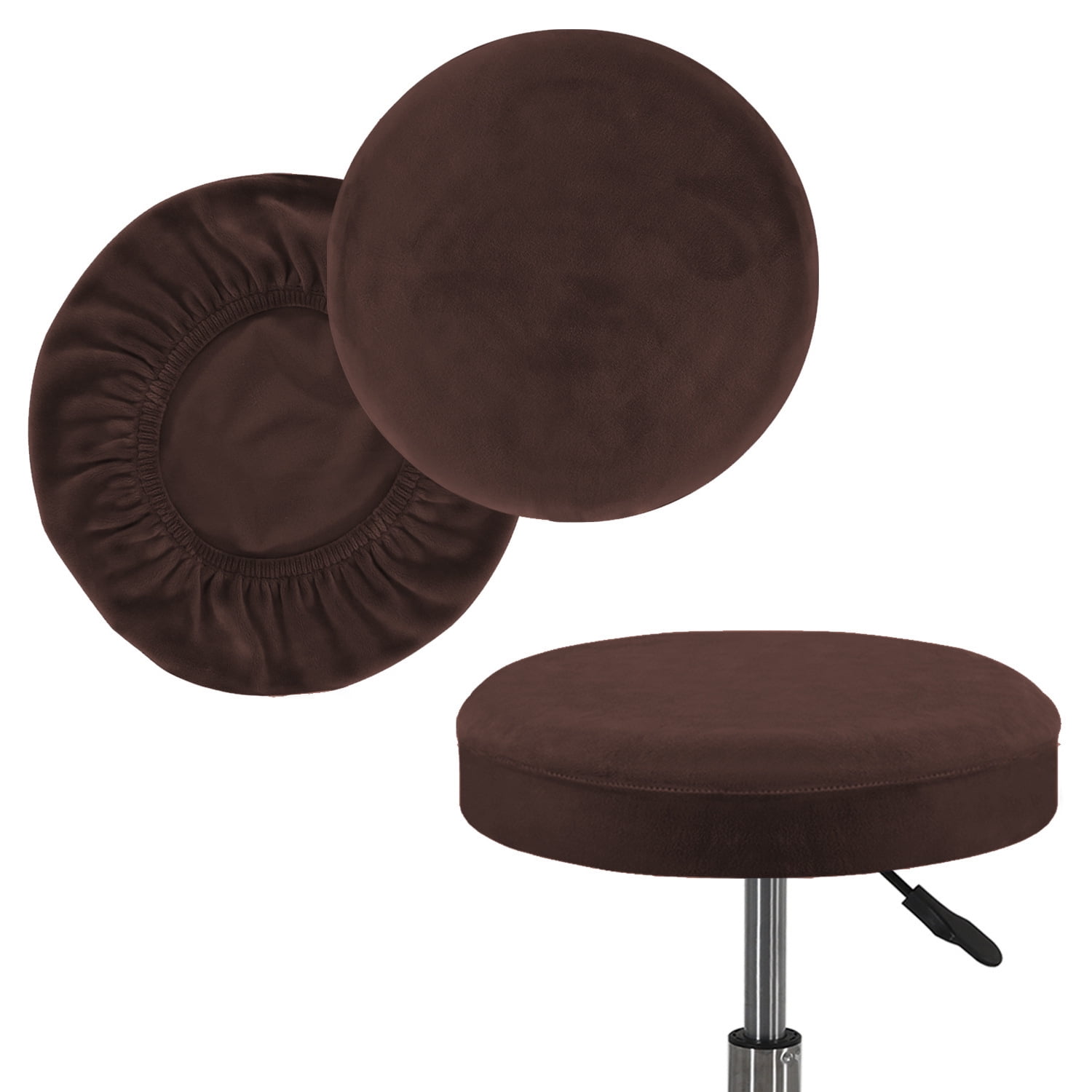 ATJIA Round Stool Cover Bar Stool Covers With Elastic Bands Slipcover ...