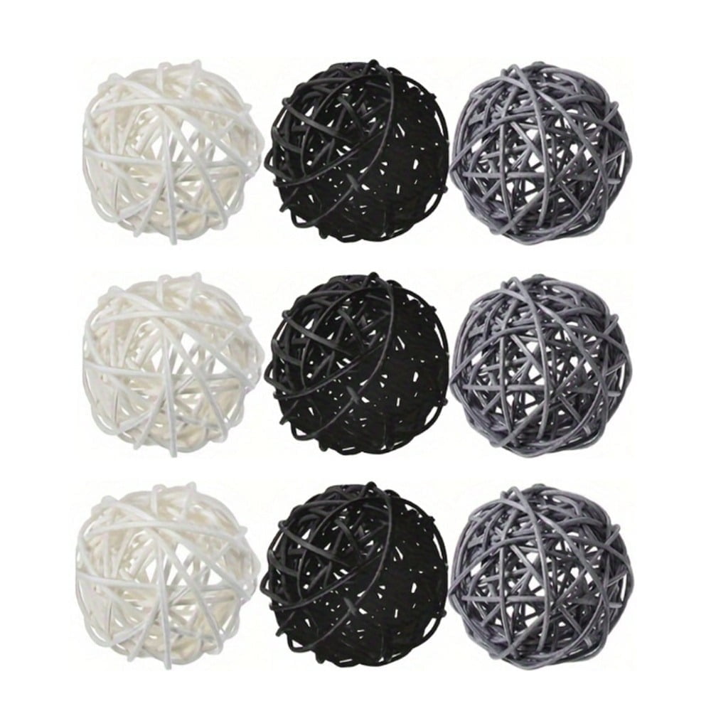 ATJIA Round Wicker Balls Wicker Rattan Balls Decorative Balls Wedding ...