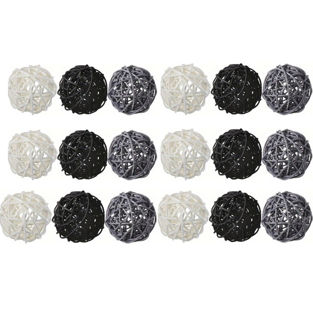 ATJIA Round Wicker Balls Wicker Rattan Balls Decorative Balls Wedding ...