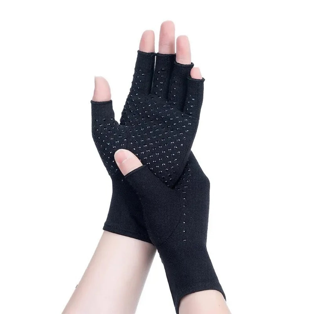 ATJIA Sport Compression Gloves for Women Men Fingerless Hand ...