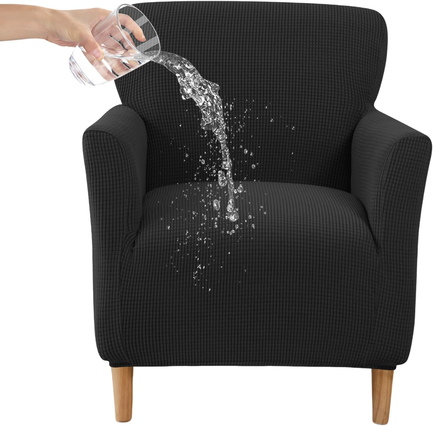 ATJIA Stretch Armchair Slipcover 1-Piece Accent Chair Covers with Arms ...