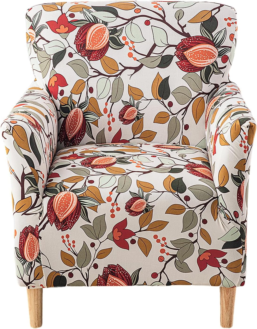 ATJIA Stretch Armchair Slipcover 1-Piece Accent Chair Covers with Arms ...