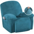 ATJIA Stretch Recliner Chair Covers Velvet Plush Chair Slip Covers with ...