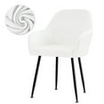 ATJIA Velvet Curved Back Chair Cover Armchair Cover Dining Chair ...