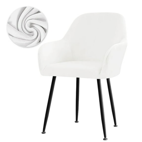 ATJIA Velvet Curved Back Chair Cover Armchair Cover Dining Chair ...