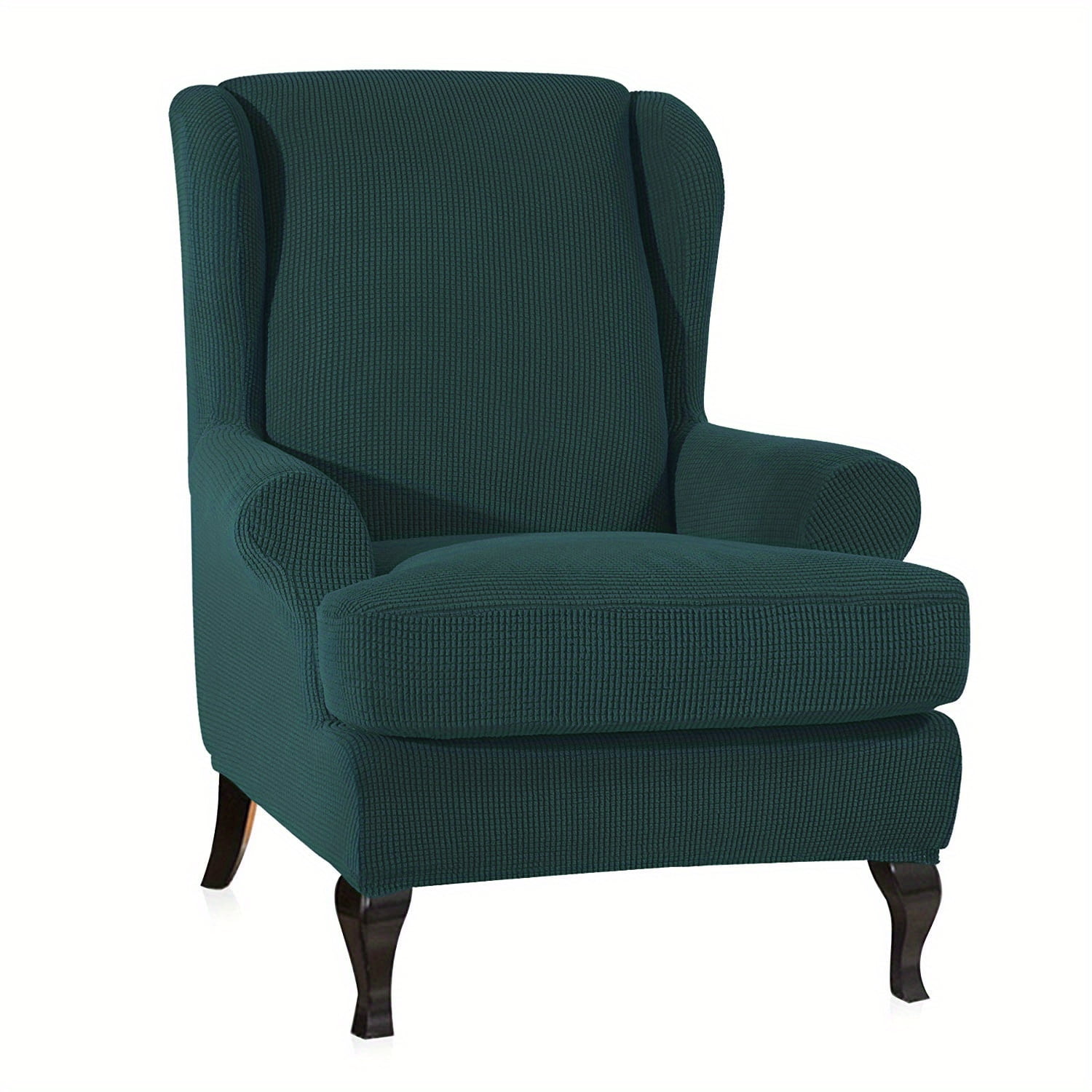 ATJIA Wing Chair Cover Water Repellent Wingback Chair Cover 2-Piece ...