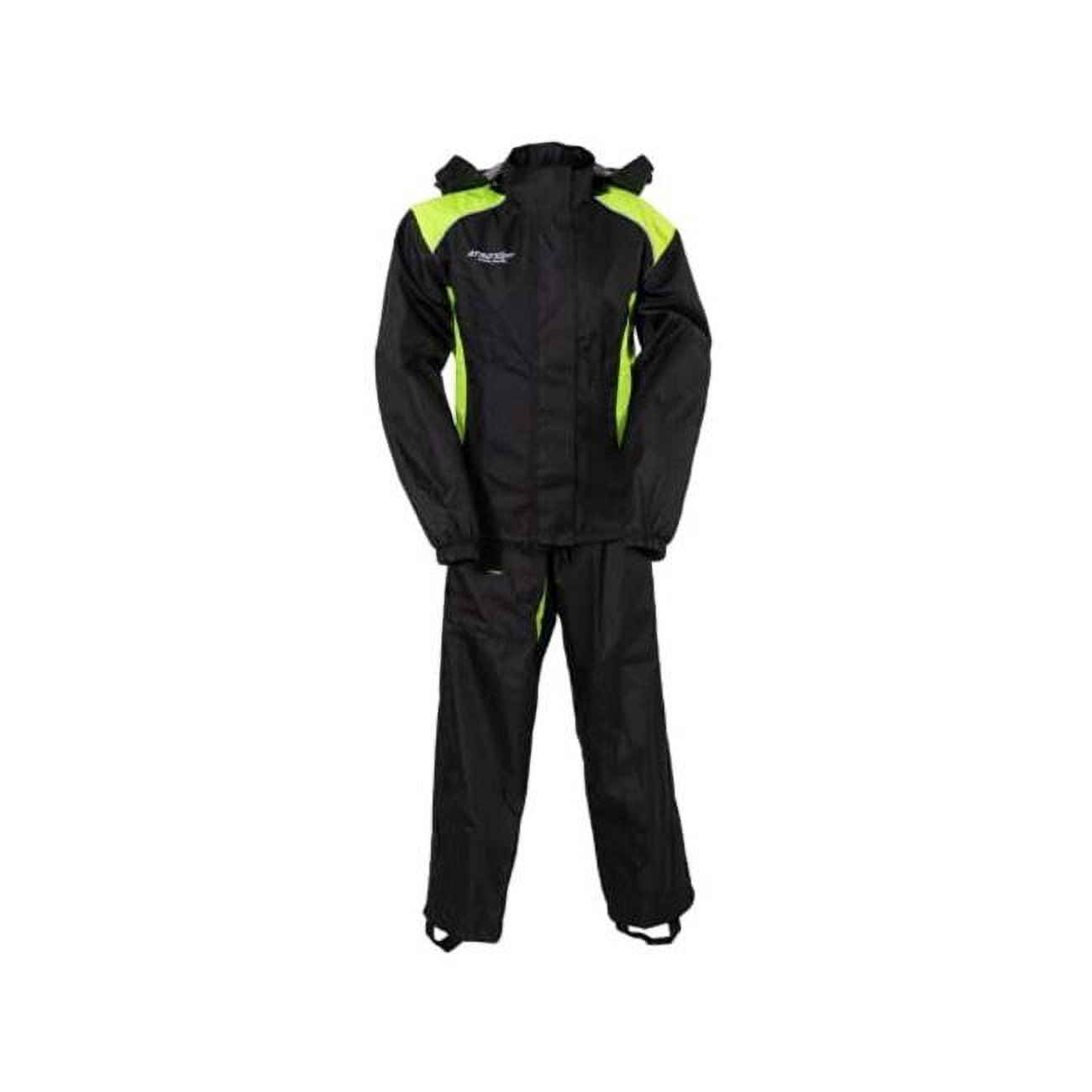 ATL30715X-4X-NGB Women Ripstop Breathable Rain Suit, Neon Green Black ...
