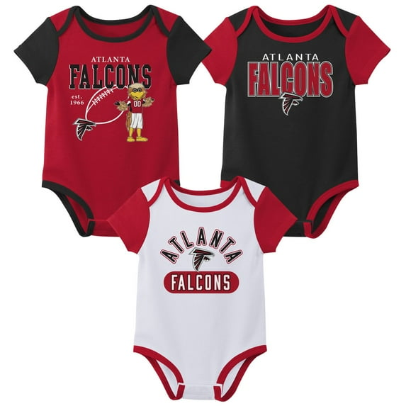 ATLANTA FALCONS Infant Tm1&2 Color Cotton Short Sleeve Onesie 3PK Boy ...