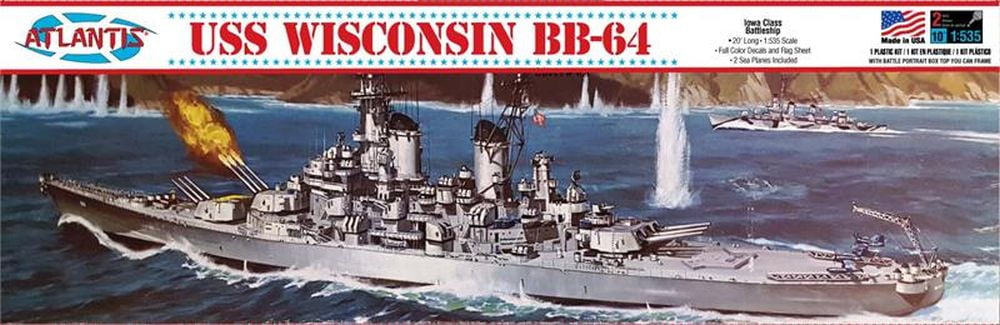 ATLANTIS MODEL Uss Wisconsin Battleship Model Kit - Walmart.com