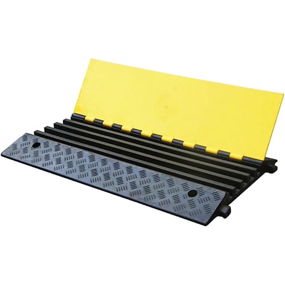 ATLAS Heavy Duty Low Profile Cable Protector - Rubber - 5 Channels (1. ...