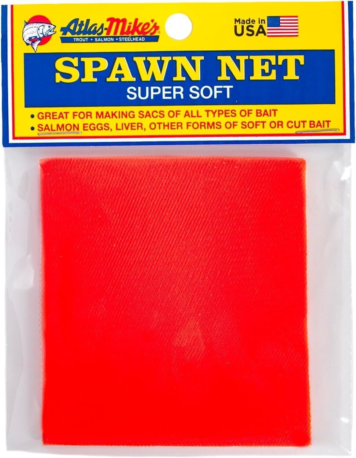 ATLAS SPAWN NET 3" X 3" - 250 Ct - Ideal for Bait Sacs Salmon Eggs ...