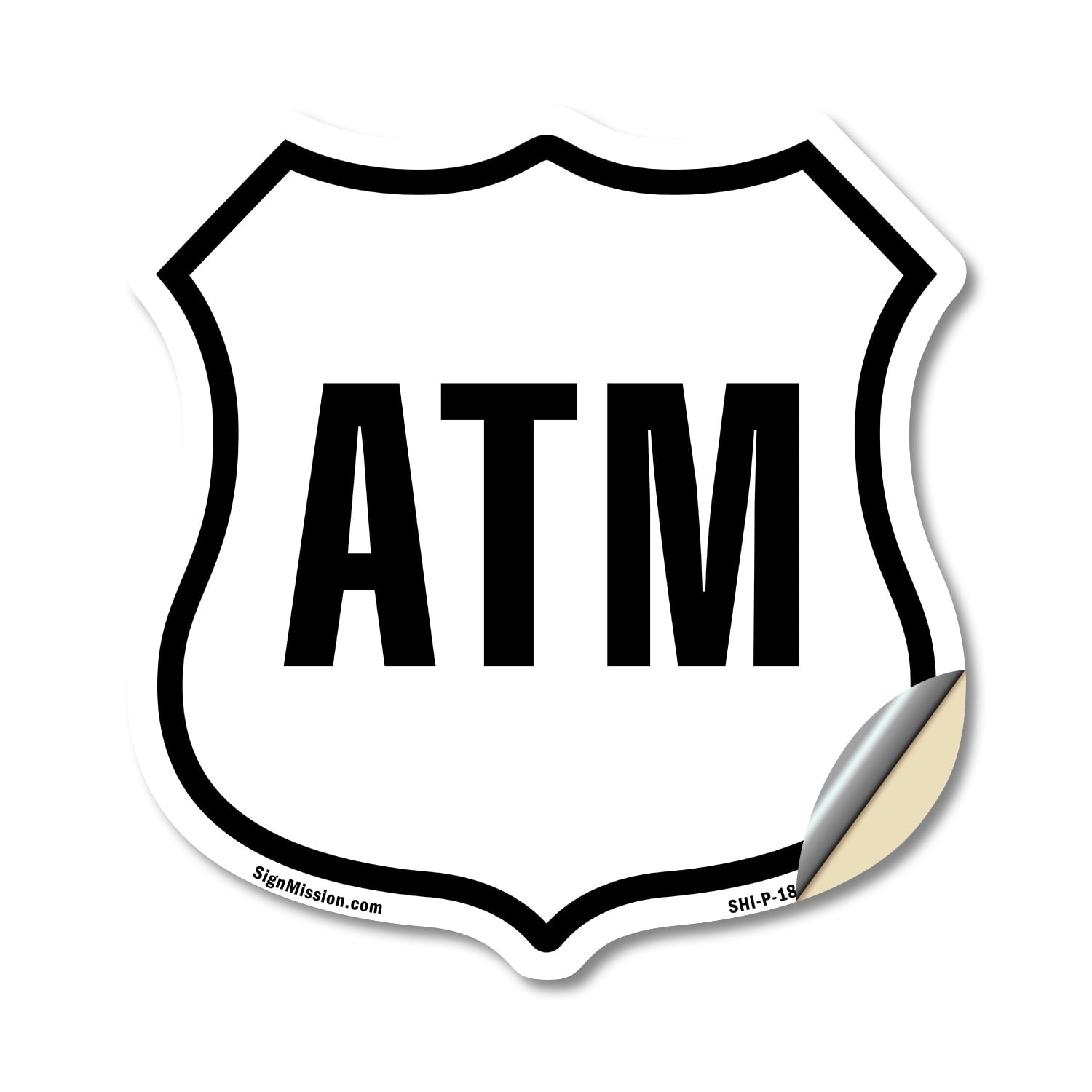 ATM (2 Pack) 6 inch X 6 inch Shield Shaped Heavy Duty 3.2 mil Vinyl ...