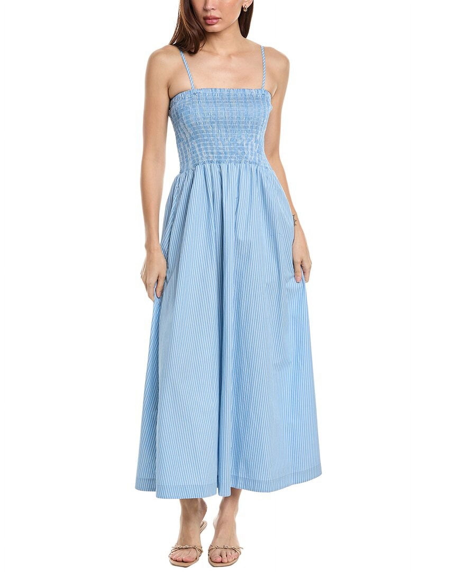 ATM Anthony Thomas Melillo womens Smocked Maxi Dress, XL, Blue ...