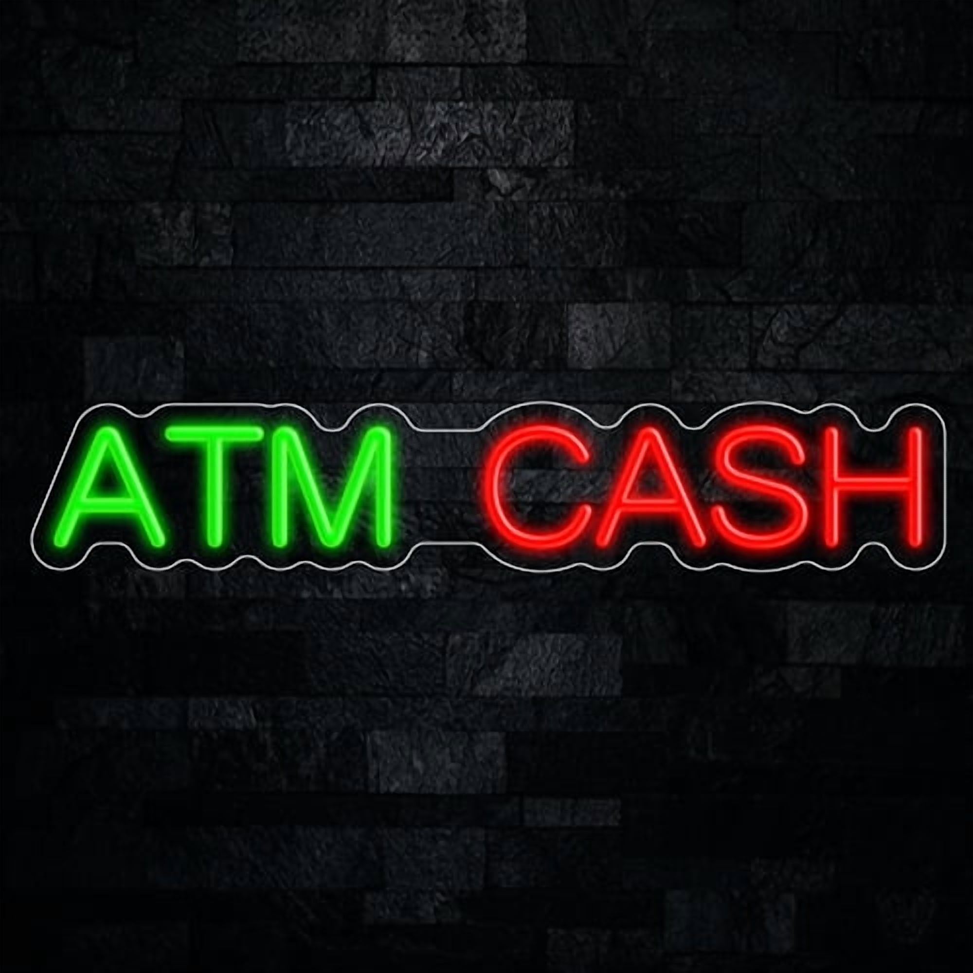 ATM Cash Neon LED Sign 27"L x 5"H #32917 - Walmart.com