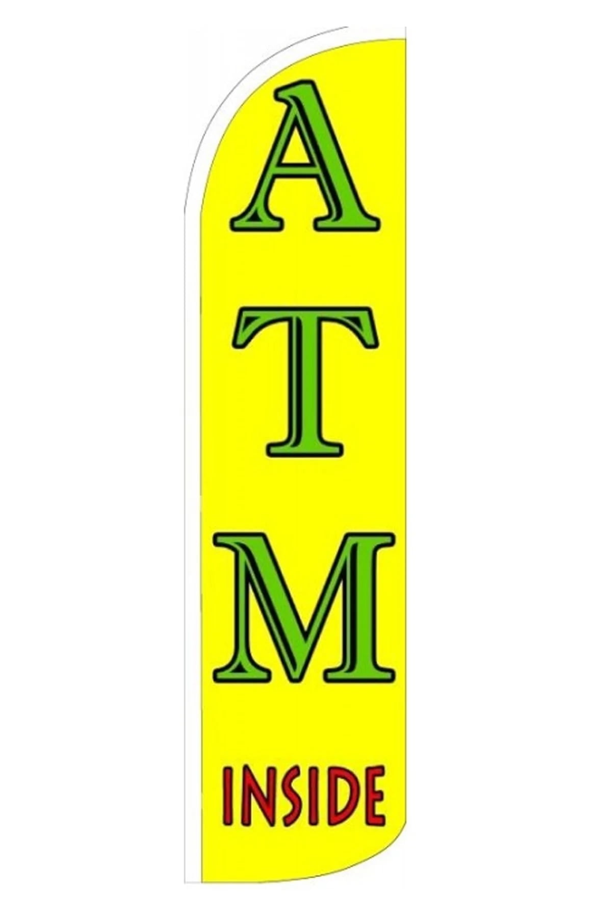 ATM INSIDE Windless Flag Without Pole | Advertisement /Business Flags ...