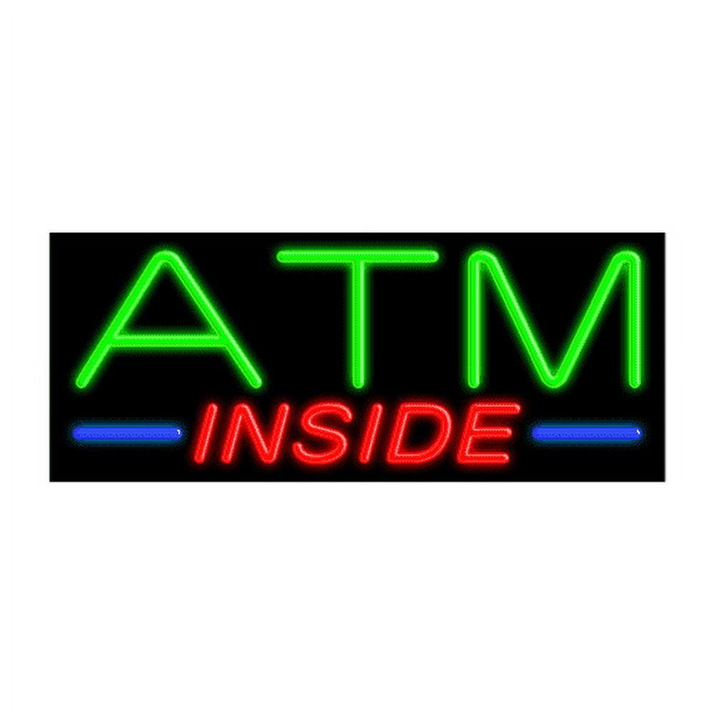ATM Inside-Glass Neon Sign Made in USA - Walmart.com