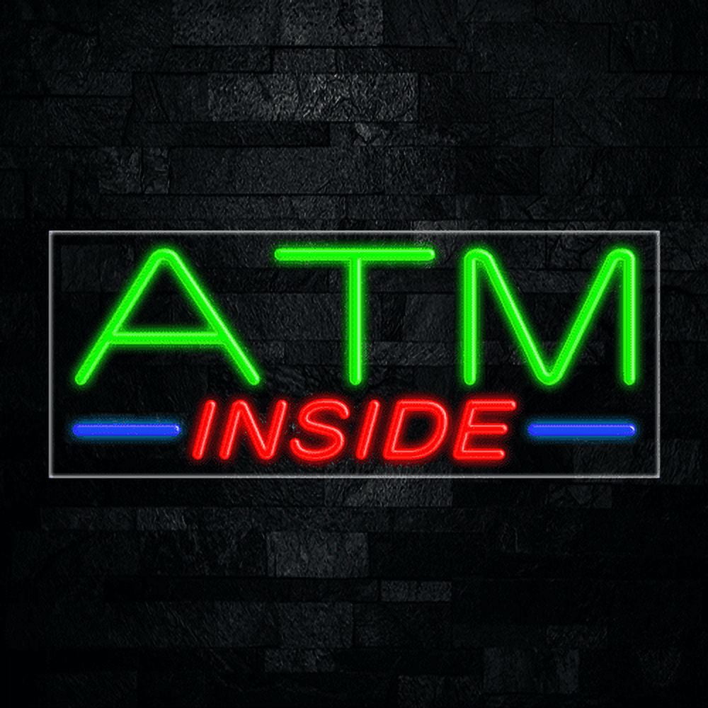 ATM Inside-LED Neon Sign 30"L x 12"H #30714 - Walmart.com