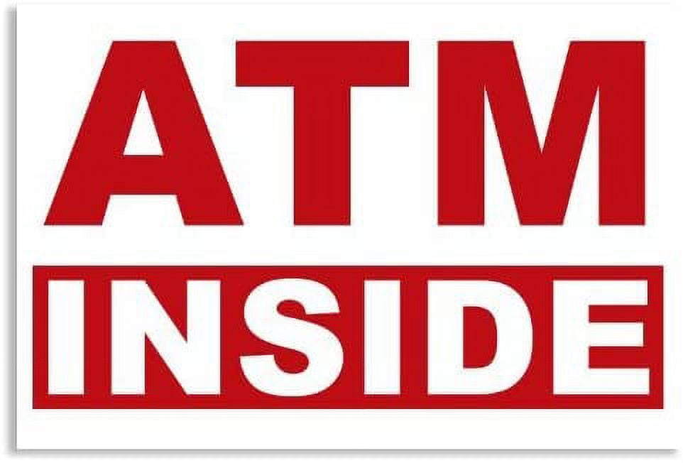 ATM Inside - Store Business 3M Reflective sticker| Window Decal ...