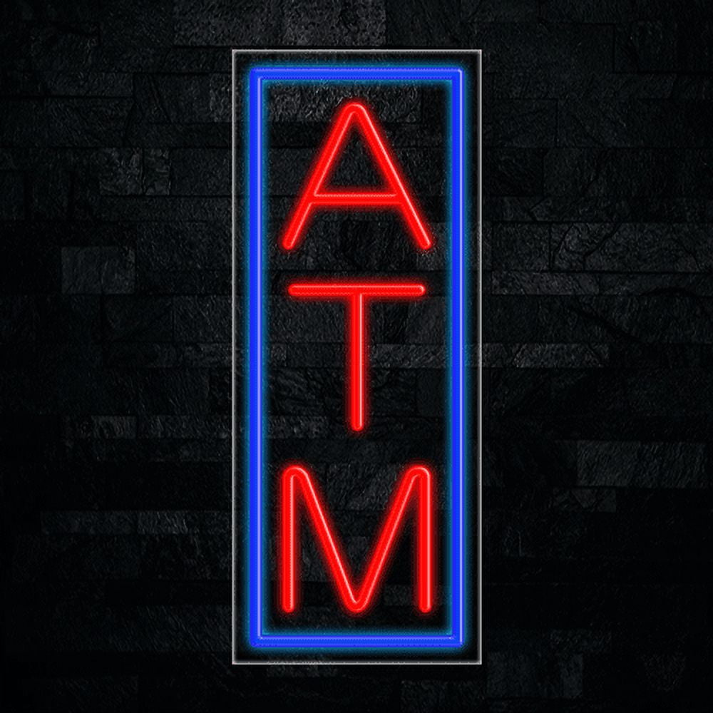 ATM-LED Neon Sign 12"L x 30"H #30472 - Walmart.com