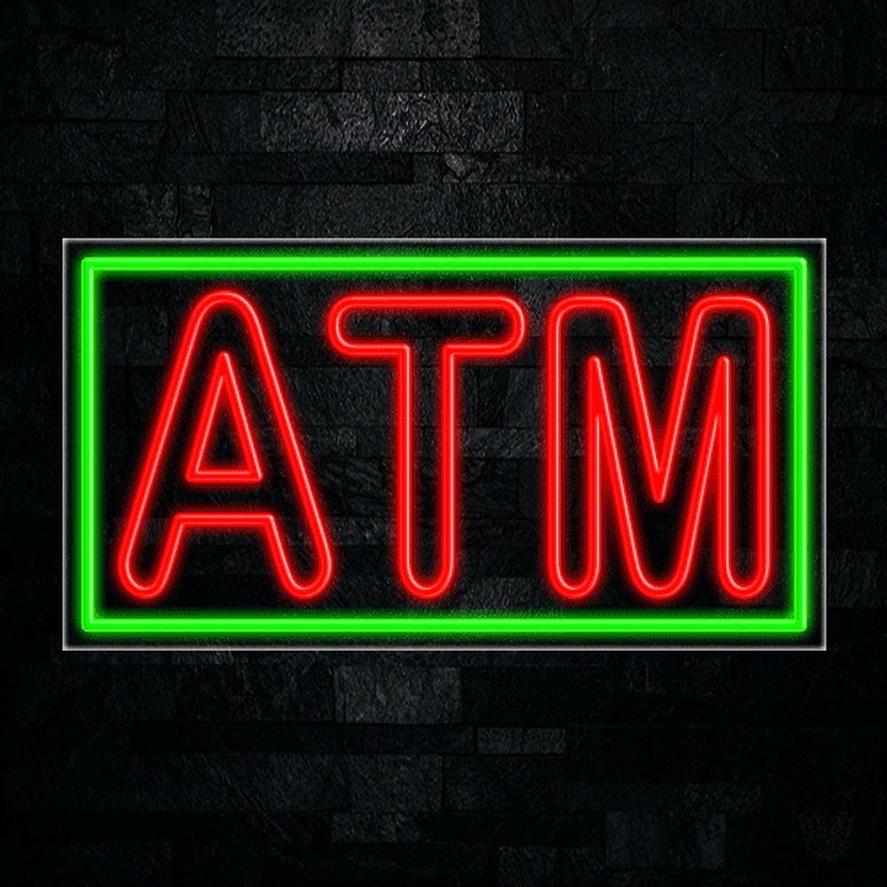ATM-LED Neon Sign 33"L x 18"H #31046 - Walmart.com