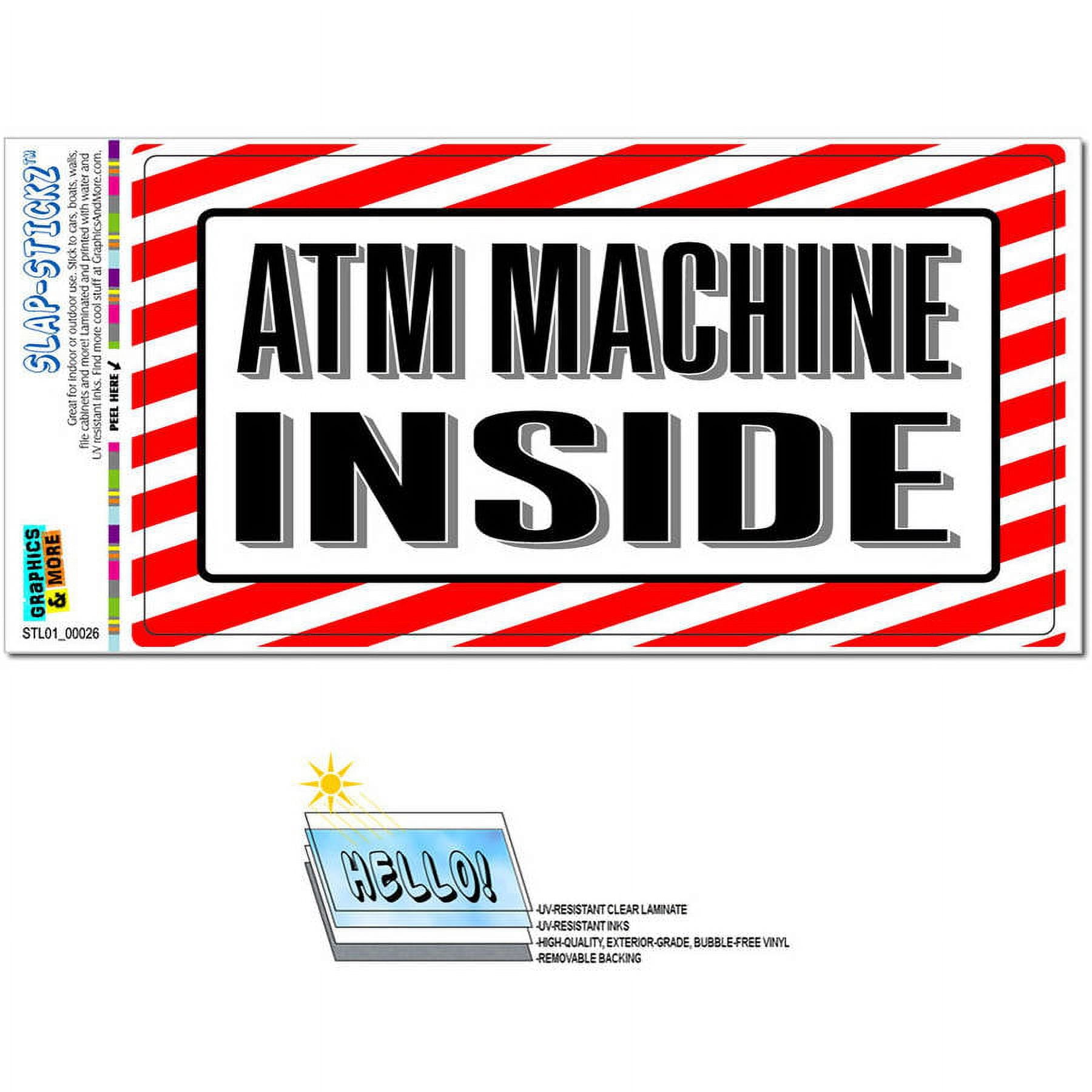 ATM Machine Inside Business Store Sign Automotive Car Window Locker ...